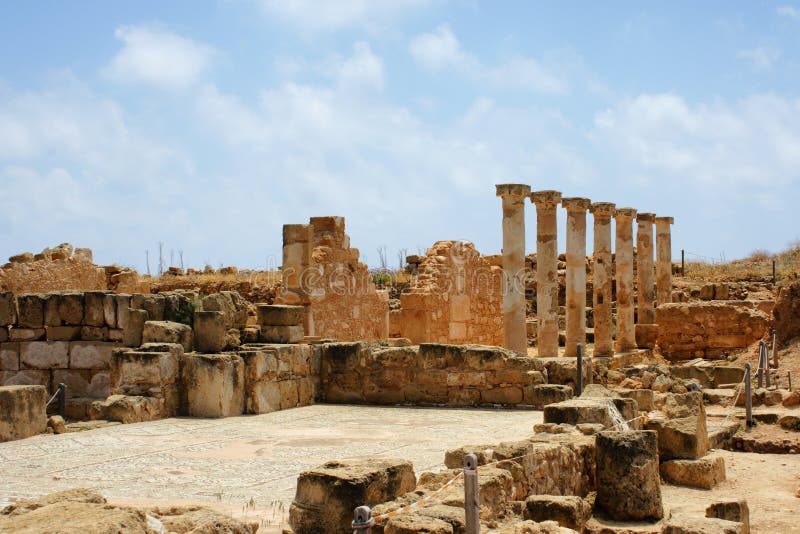 Archeology Area Near Paphos - Cyprus Stock Photo - Image of culture ...