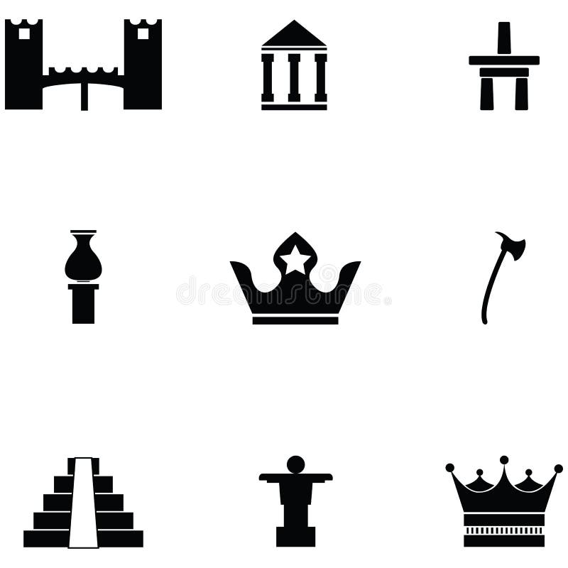 Archeology icon set stock vector. Illustration of roman - 120560569