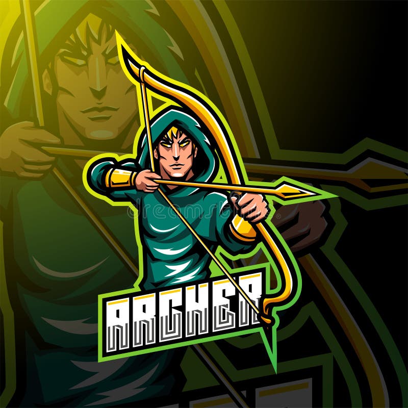 Archer Esport Mascot Logo Design Stock Vector - Illustration of arrows ...
