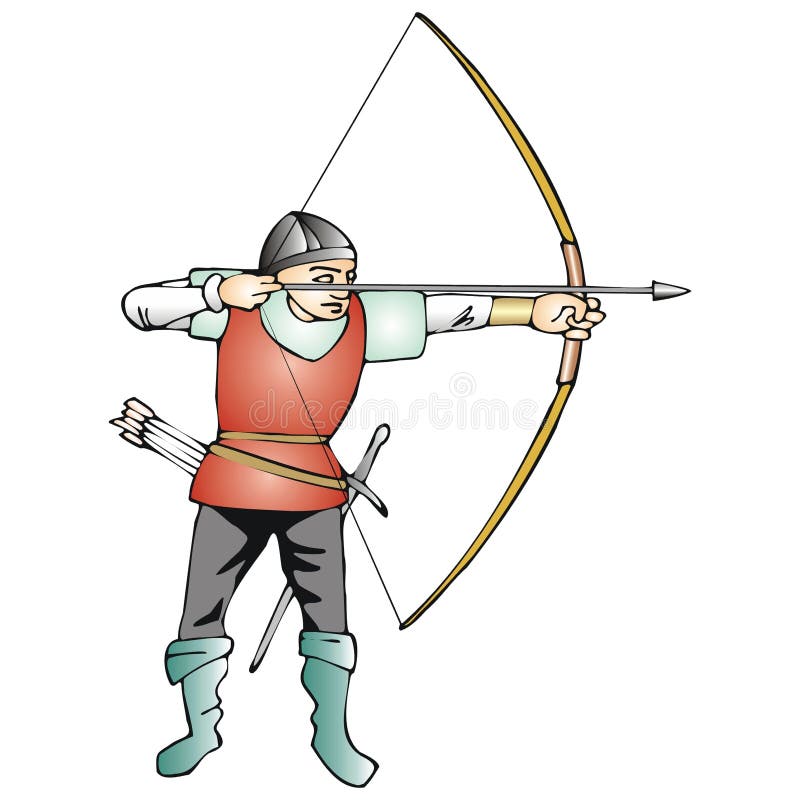 Archer stock vector. Illustration of vector, target, drawing - 2269629