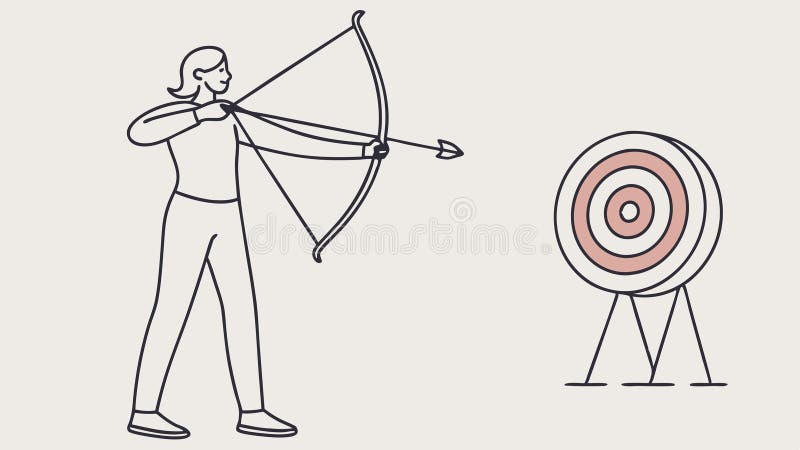 Archer Aiming at a Target, Symbolizing Precision and Goal Achievement ...