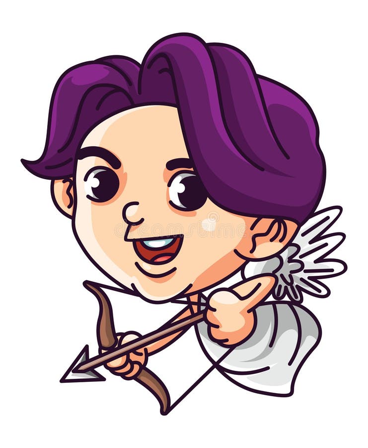 The Archer Angel Color Illustration Design Stock Vector - Illustration ...