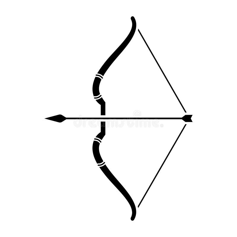 Archer Bow Vector Icon. Simple Illustration of Archer Bow Icsymbol for ...