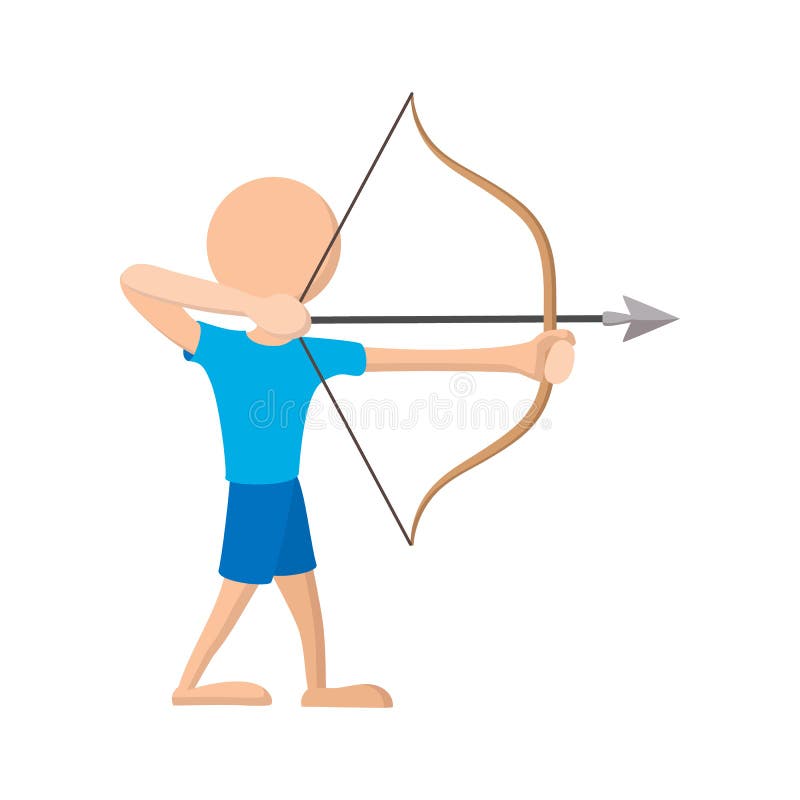 Archer cartoon icon stock vector. Illustration of black - 77595696