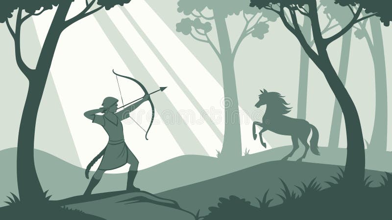Archer Centaur Design, Mythology Creature and Fantasy Archer Vector Design Generative AI Stock ...