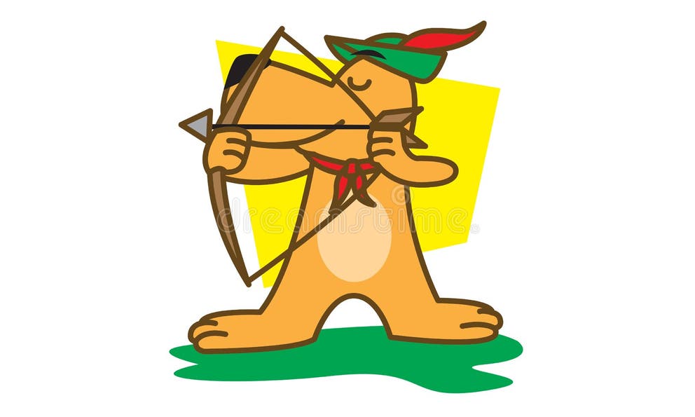 Archer Dog ilustração do vetor. Ilustração de camisa - 66808054