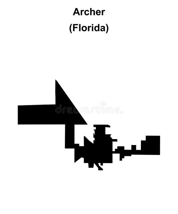 Archer outline map stock vector. Illustration of detailed - 386145967