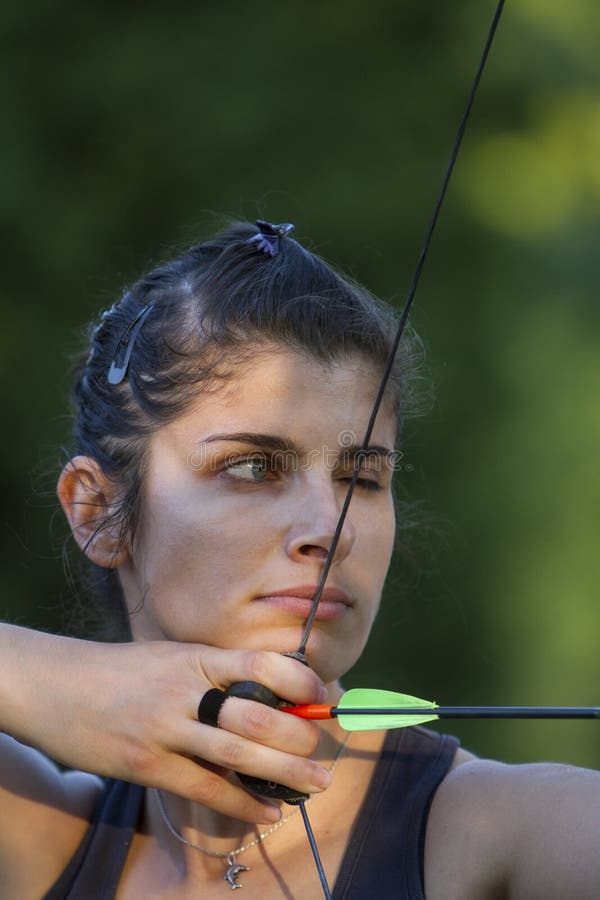 Female archery stock photo. Image of precision, closeup - 2255822
