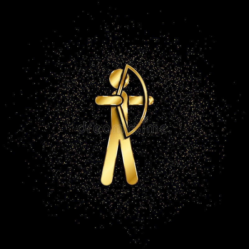 Gold archer weapon stock vector. Illustration of love - 79195464