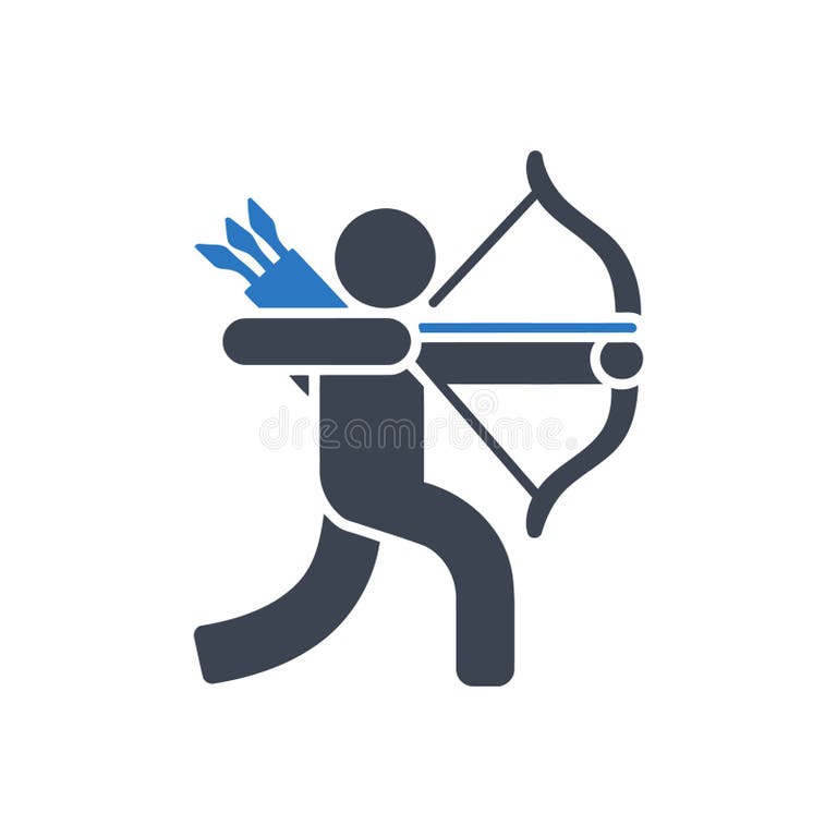 Archer Icon stock vector. Illustration of symbol, sport - 374474505
