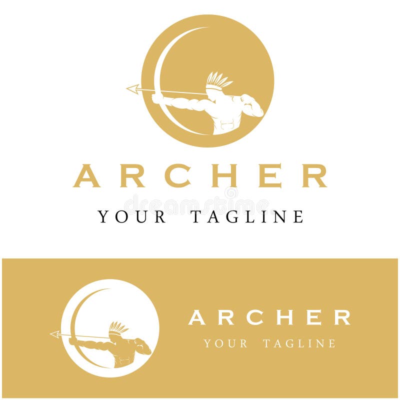 Archer Logo with Slogan Template Stock Illustration - Illustration of ...
