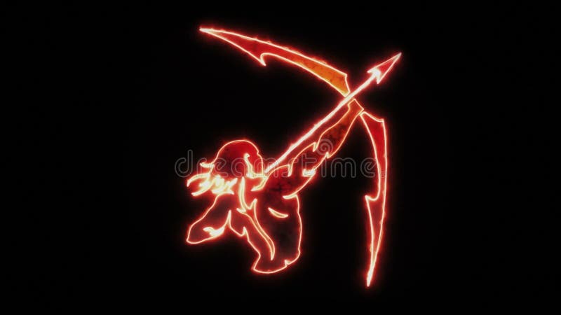 Archer Neon Intro Logo Loop - Overlay Graphic Element Stock Video ...