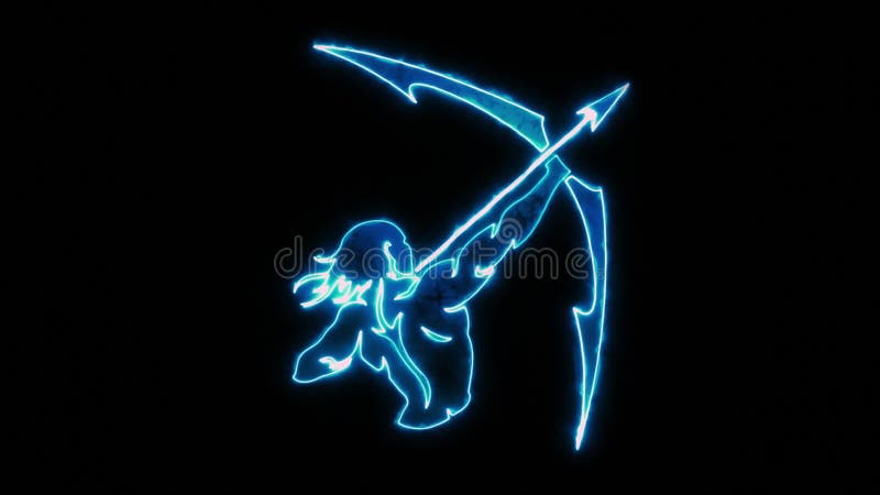 Archer Neon Intro Logo Loop - Overlay Graphic Element Stock Video ...