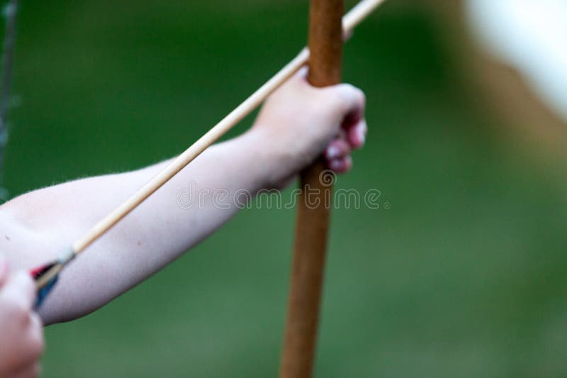 Archer Ready To Shoot an Arrow Stock Photo - Image of medieval, drawing ...