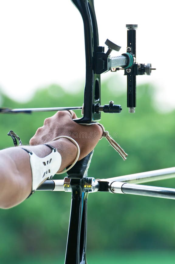 An Archer Takes Aim at a Target during Competiton Stock Photo - Image ...
