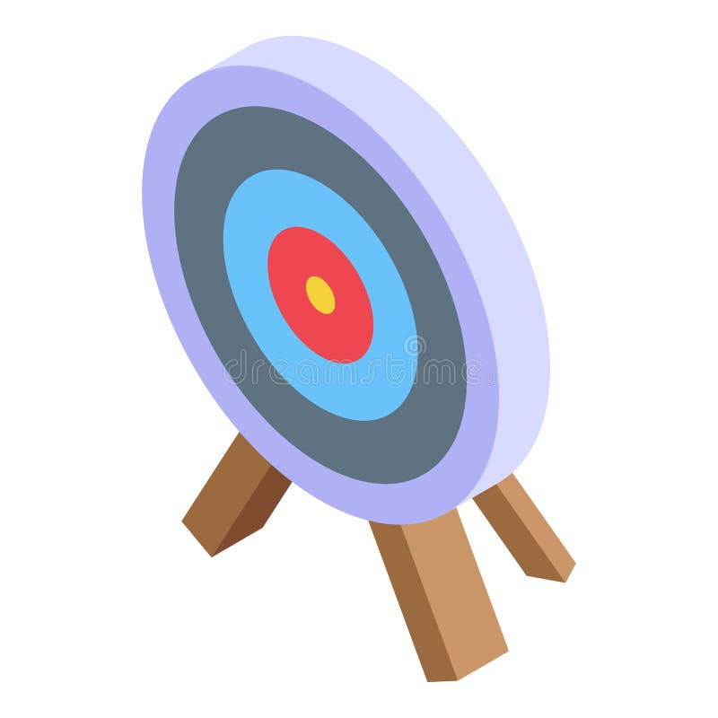 Archer Target Icon Isometric Vector. Arrow Accuracy Shot Board Stock ...