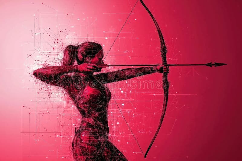 Archery Advertising Creative Poster. Stock Image - Image of woman ...