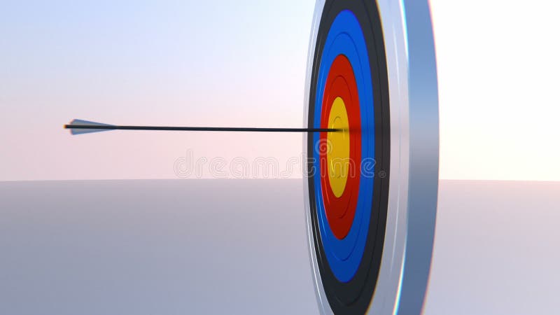 Animated archery target stock footage. Video of point - 266178966