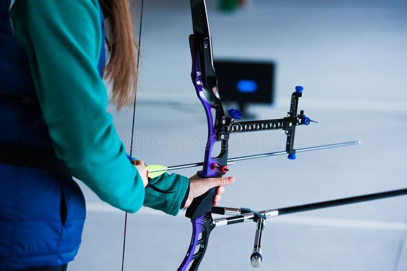 Archery. Archer Exercise with the Bow Stock Photo - Image of shooter ...