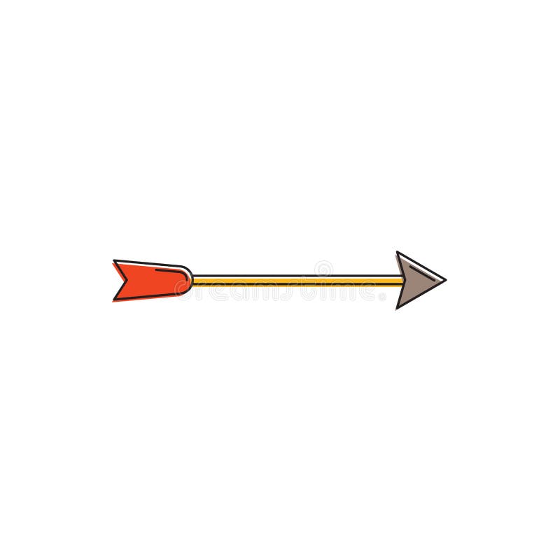 Archery Arrow Vector Icon Symbol Isolated on White Background Stock ...