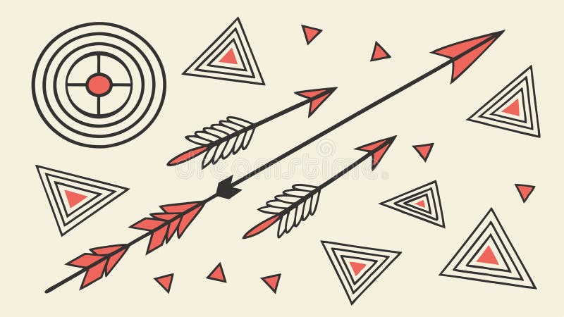Archery Arrows Hitting Target Abstract Elements Vector, Vector Design ...