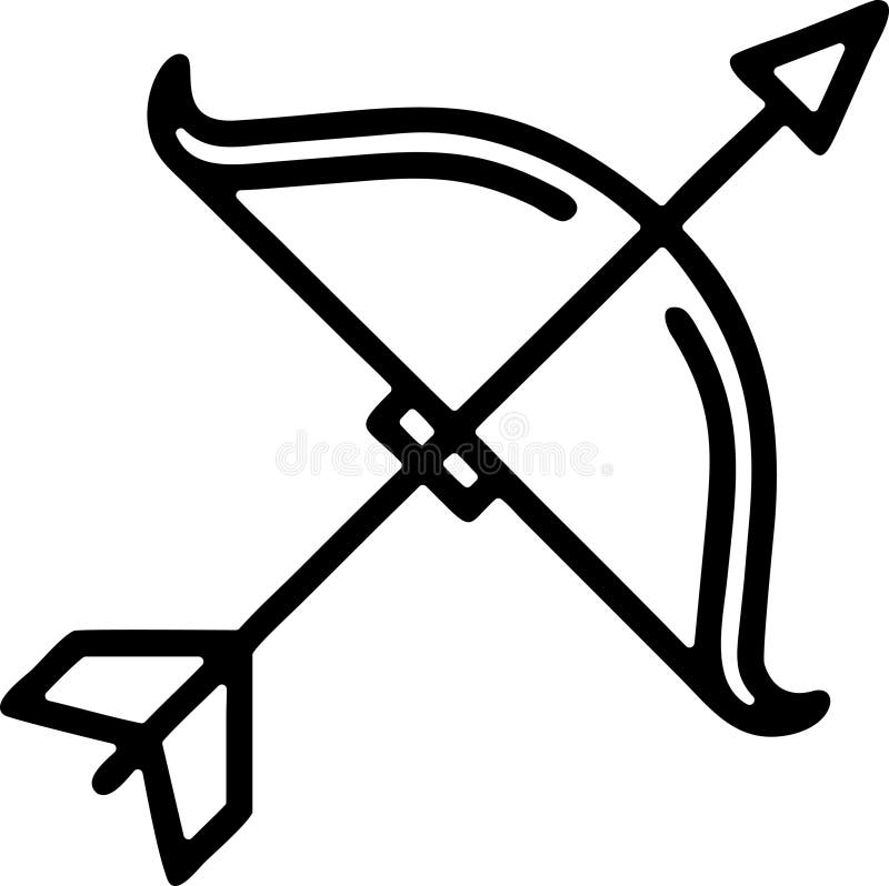 Compound Bow And Arrow Silhouette