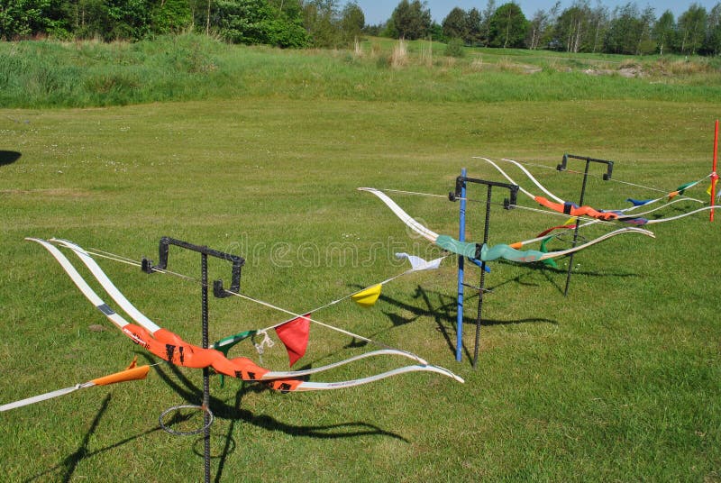 Archery bows stock photo. Image of outdoors, bows, competative - 24987760