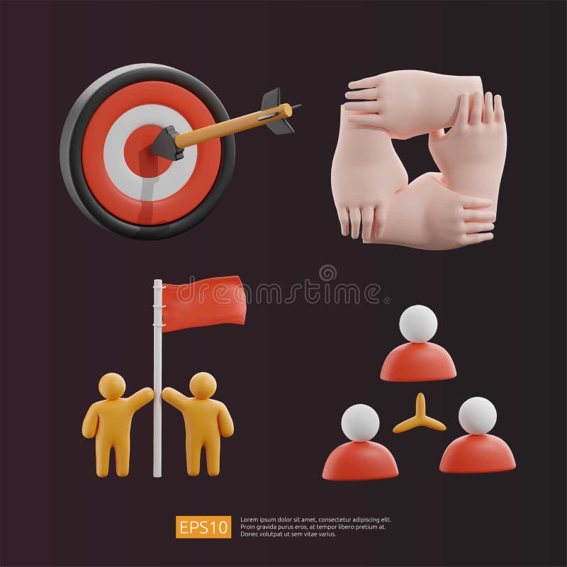 Archery Business Target, Hands Support Each Other Concept, Business ...