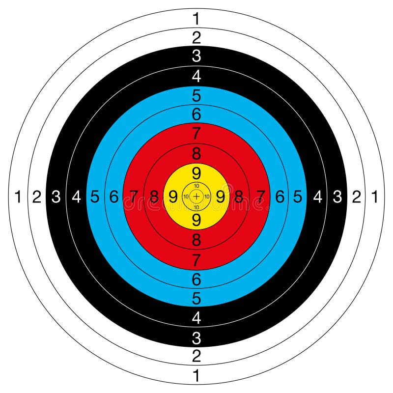 Archery Center Target for the Sport of Olympic Archery Stock Vector ...