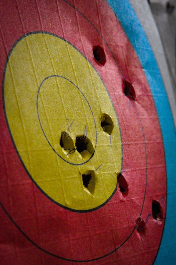 Archery Competition Arrow Bow Target Coat of Arms Holes Stock Photo ...