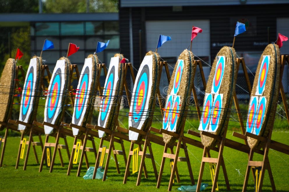 Archery Competition Target Coat of Arms Arrows Archer Sight Stock Photo ...
