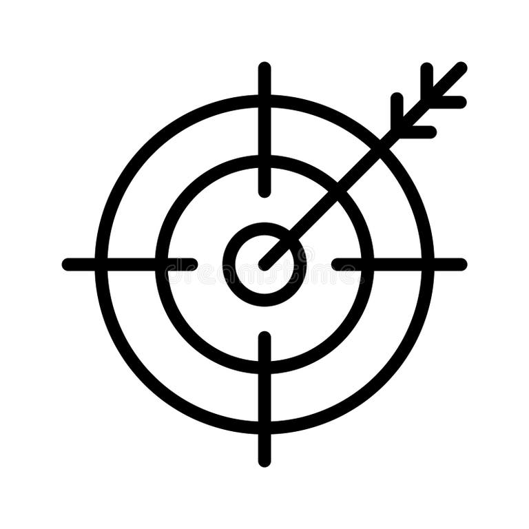 An Archery and Dartboard Shows a Target Board Icon Stock Vector ...