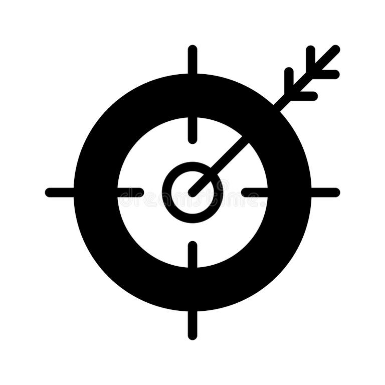 An Archery and Dartboard Shows a Target Board Icon Stock Vector ...