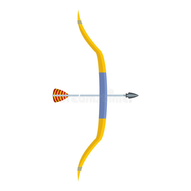 Archery Game Icon, Flat Style Stock Vector - Illustration of sign, icon ...