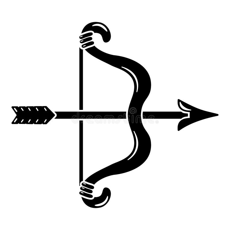 Archery Game Icon, Simple Style Stock Illustration - Illustration of ...