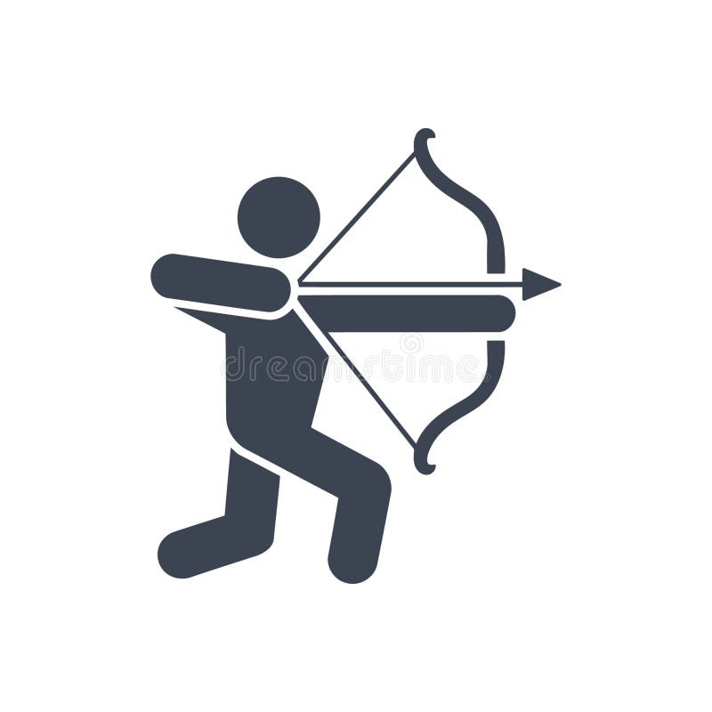 Archery Icon stock vector. Illustration of sign, symbol - 375316536