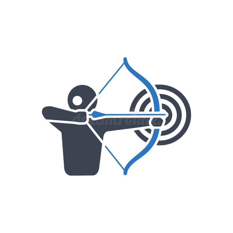 Archery icon stock vector. Illustration of target, vector - 375316590