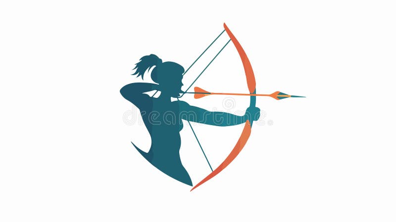 Archery Logo Vector Flat Design Template. Stock Vector - Illustration ...