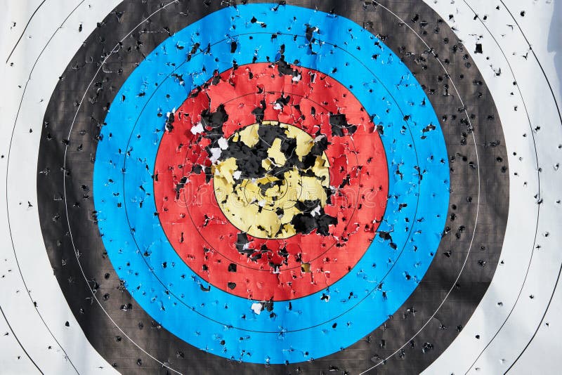 Archery Old Target without Arrows. Concept of Sport, Hobby and Business ...