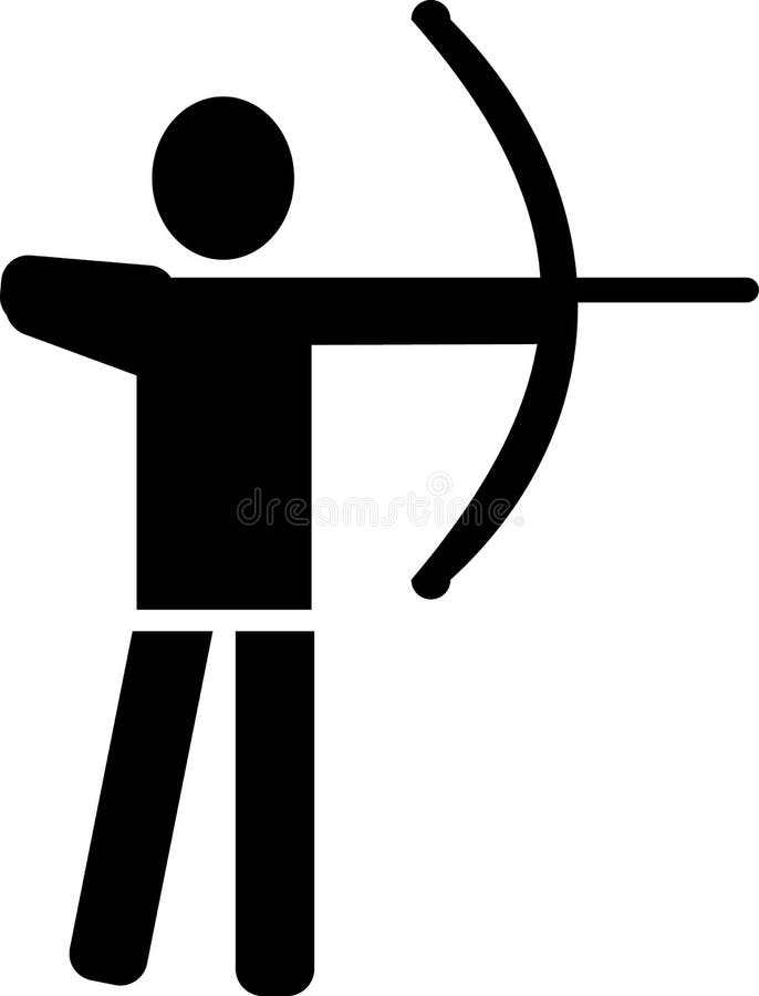 Archery Pictogram stock vector. Illustration of archery - 85844172