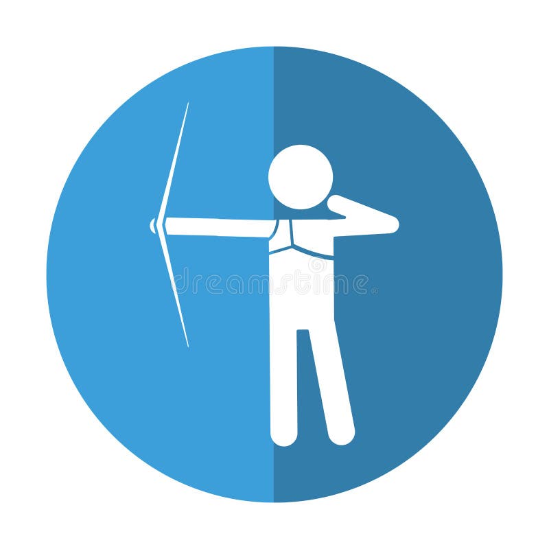 Archery Player Summer Games Icon Set.3D Isometric Archery Player Stock ...