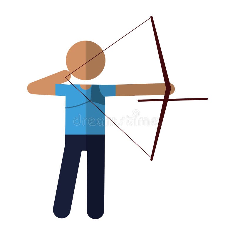 Archery Player Summer Games Icon Set.3D Isometric Archery Player Stock ...