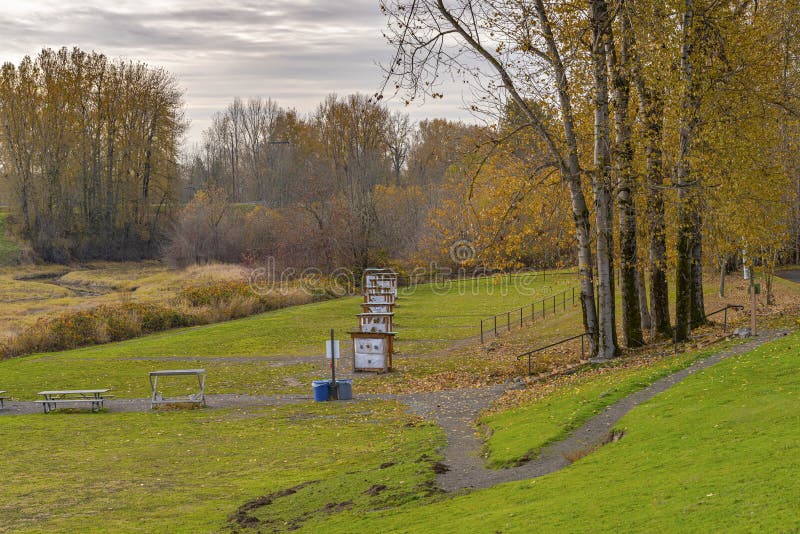 Archery Practice Field in a Park Oregon Stock Image - Image of ...