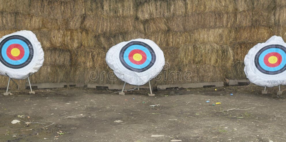 Archery Range at Summer Camp Stock Photo - Image of target, backstop ...