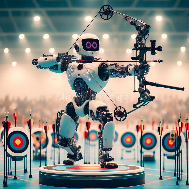 111 100. Archery Robot - a Robot Designed for Archery and Targt Stock ...