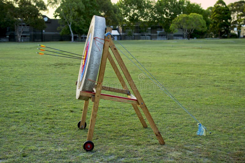 Archery Shooting Target stock image. Image of stand, trees - 23649947