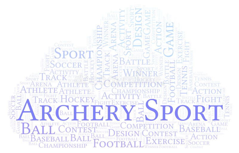 Archery Sport word cloud. stock illustration. Illustration of design ...