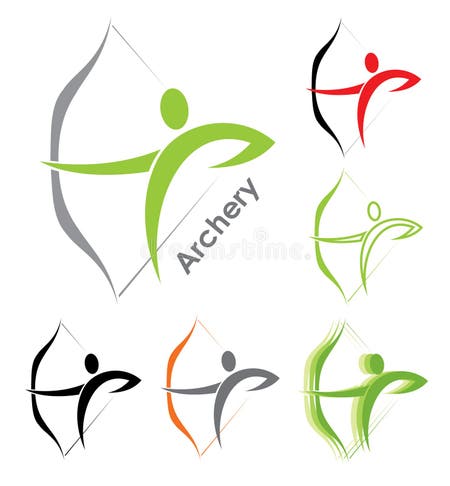 Archery symbols stock vector. Illustration of discipline - 28240707