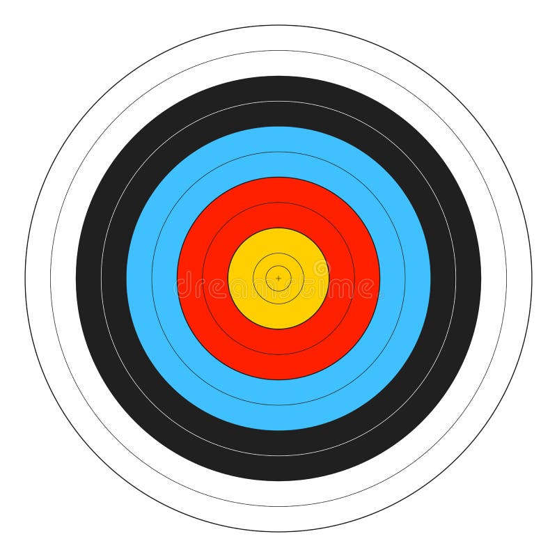Archery Target stock vector. Illustration of background - 25628054