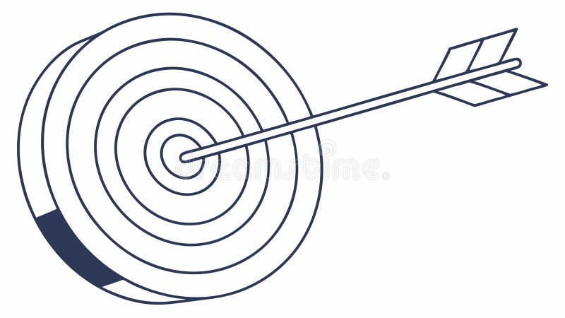 Archery Target Arrow Hitting Goal Vector, Vector Design Generative AI ...